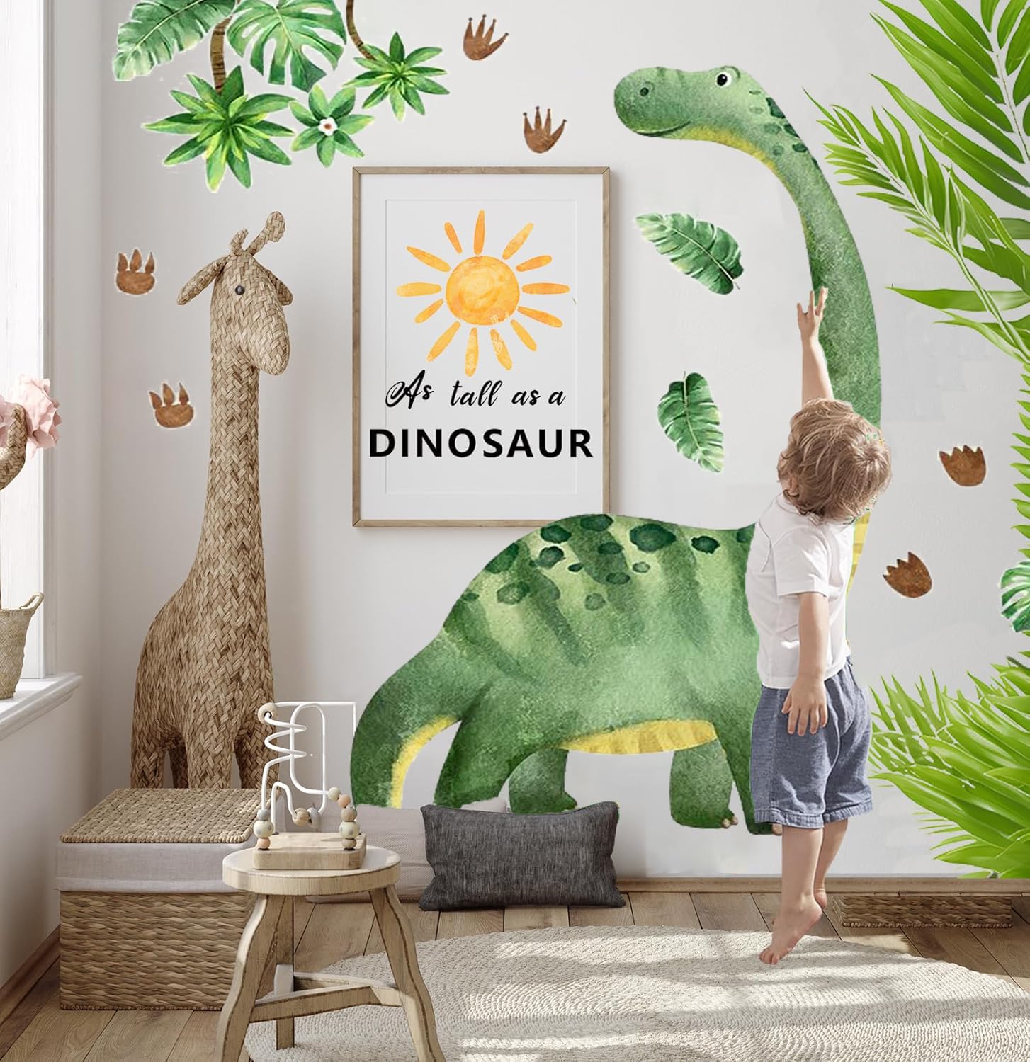 Large Dinosaur Wall Stickers Decals,3D Large Dinosaur Wall Stickers Decoration for Boys Bedroom Baby Kids Nursery Room Classroom Decor