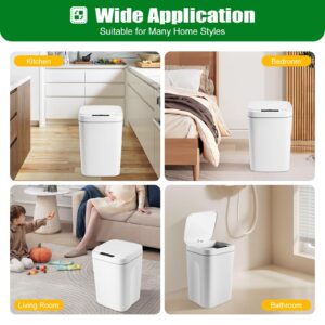 DONSU 4.22 Gallon Trash Can Touchless,Automatic Motion Sensor Smart Trash Can for Bedroom Living Room RV Office Kitchen Dorm Toilet