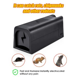 Upgraded Electric Mouse Trap Zapper,Rechargeable Mice Traps for House Indoor Kill,Electric Rat Traps for Homes Shock to Kill Rodent,Reusable and No Touch Rodent Control for Home Apartment Attic Garage