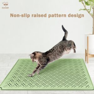 Gentledog Cat Litter Mat, Cat Litter Trapping Mat, Non-Slip, Waterproof Silicone Cat Litter Box Mat, Scatter Control, Machine Washable, 23”x18”