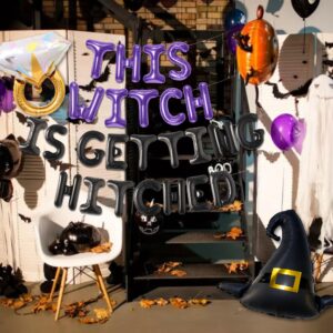 This Witch is Getting Hitched Banner Balloons Halloween Bachelorette Party Witch Bach Party Decorations Bridal Shower Party Supplies