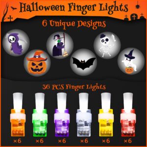 Erweicet Halloween Party Favors for Kids, 36 PCS Halloween Light Up Finger Lights for Halloween Goodie Bag Stuffers