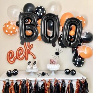 Boo Banner Balloons, 16 Inch Halloween Black Boo Letters Balloons, Boo Foil Mylar Balloons for Happy Boo Day Halloween Party Decorations Supplies