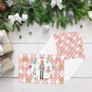 Artoid Mode 36 Pack Merry Christmas Thank You Cards Snowflake Holly Nutcrackers Greeting Cards Gift With Envelope Sticker Blank Note Cards for Birthday Wedding Baby Shower Bridal Shower, 4 x 6 Inch