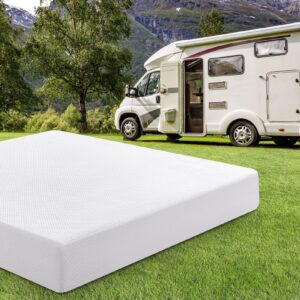 short king rv mattress 10 inch memory foam mattress with tencel cover, premier cooling green tea/gel medium firm bed mattress in box for camper/truck/trailer, certipur-us 75'' x 72'' mattresses in us