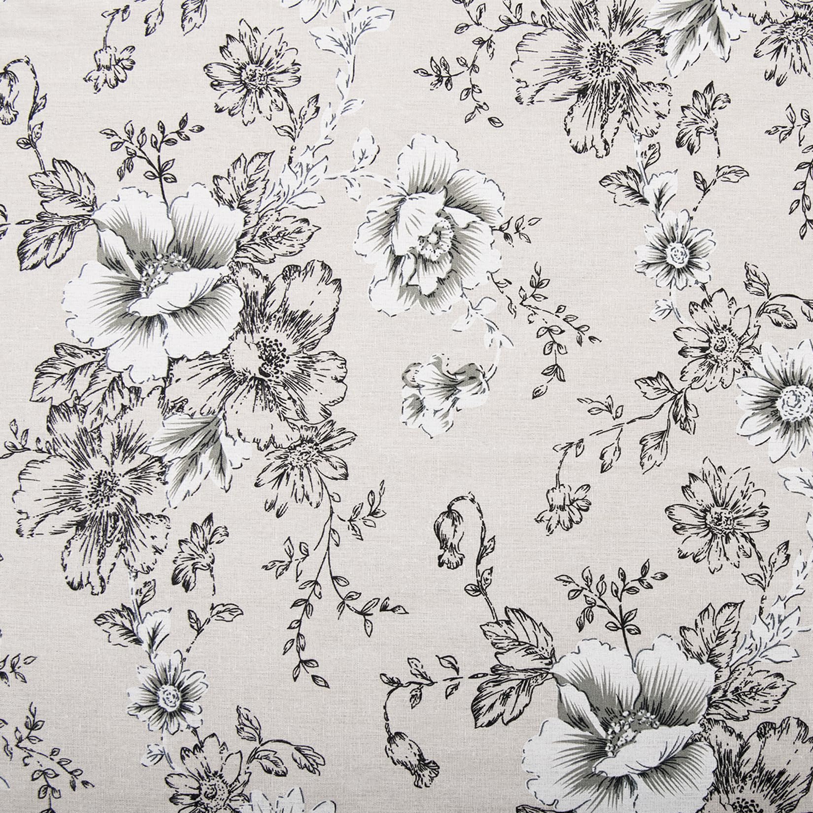 Linen Floral Fabric by The Yard - Upholstery Fabric by The Yard Sewing Fabric 62 Inch Width for Chairs Sofas Tablecloth Reupholstery DIY Projects - 1 Yard