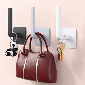 Meiliyizu L Shaped Storage Hook Wall Mounted Adhesive Hooks for Handbag Towel Keychain