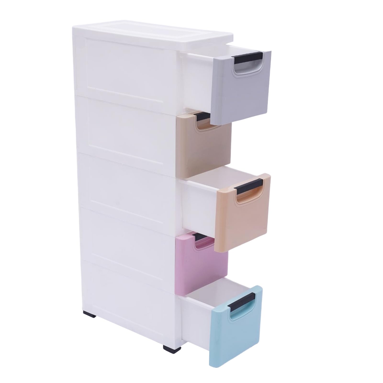 Bedroom Narrow Dresser 5 Drawer,Storage Units Dresser 7.8*15.7*33in,Plastic Narrow Storage Cabinet,Small Closet Organizer Standing Shelf Bedroom Furniture for Bathroom Living Room 7.8*15.7*33in