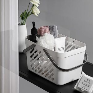 Meiliyizu Bath Basket with Handle Storage Organization Hollow Drainer for Home Bathroom Shampoo Lotion Holder