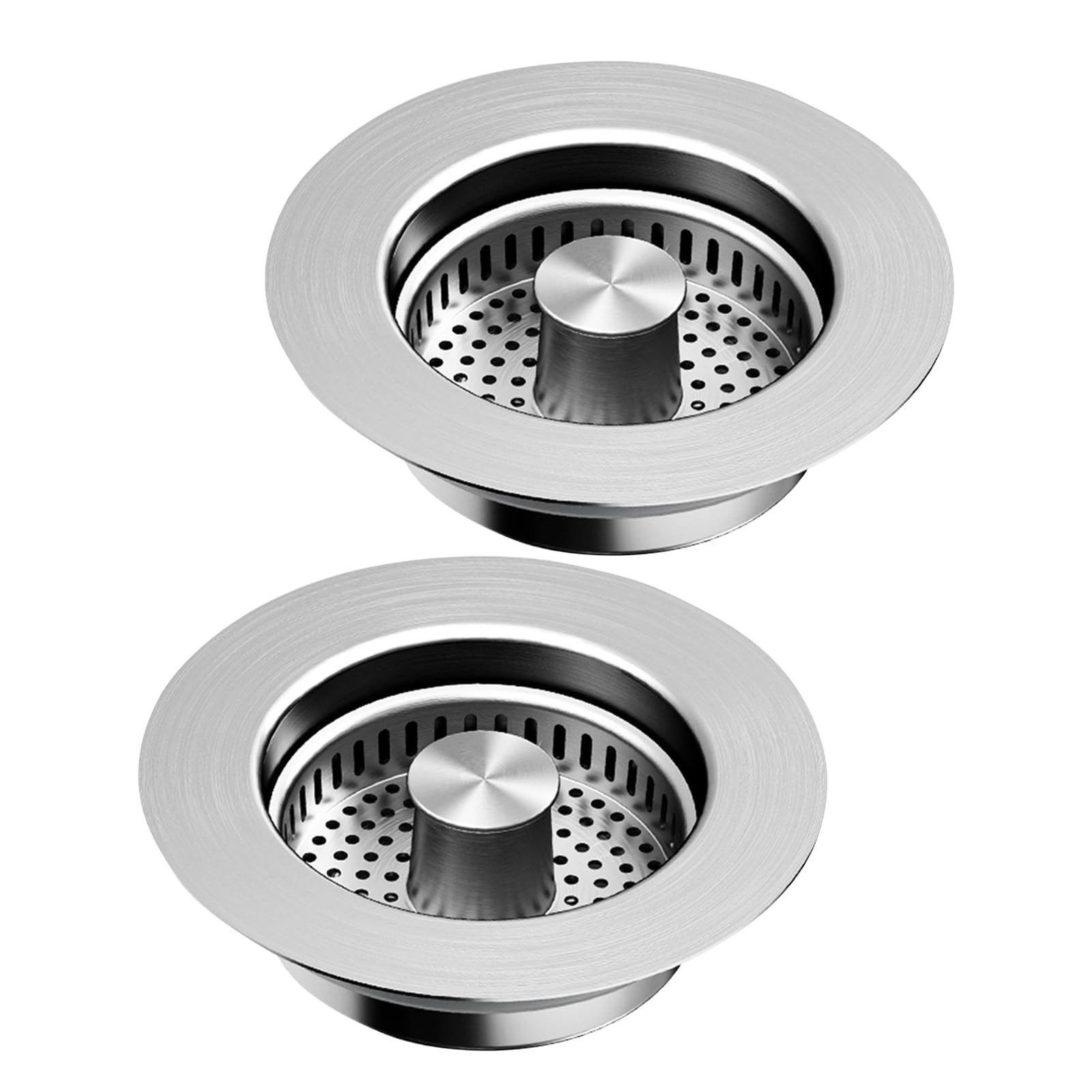 Tacarlha Premium Stainless Steel Sink Strainer - Versatile, Durable, and Eco-Friendly - Spring Core Design for Easy Water Control and Quick Drainage - Set of 1 or 2 for Kitchen Upgrade 2pcs