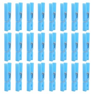 100 pcs plastic clothes pins baby shower clothes pins photo paper clips picture hanging clips small clothing pegs mini craft clothespins for home office decoration blue