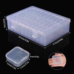 Bead Organizer Box, 30 Pcs Plastic Organizer Box Small Bead Organizer, Craft Storage Containers with 132 Labels, Bead Organizer Box for Beading Supplies and Bracelet