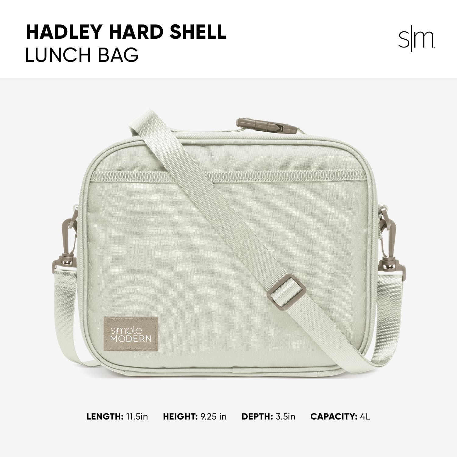 Simple Modern Hadley with Shoulder Strap | Lunch Box for Kids, Teens, and Adults | Insulated Bag for Girls, Boys, Women, Men | Meal Containers with Exterior and Interior Pockets | Almond Birch