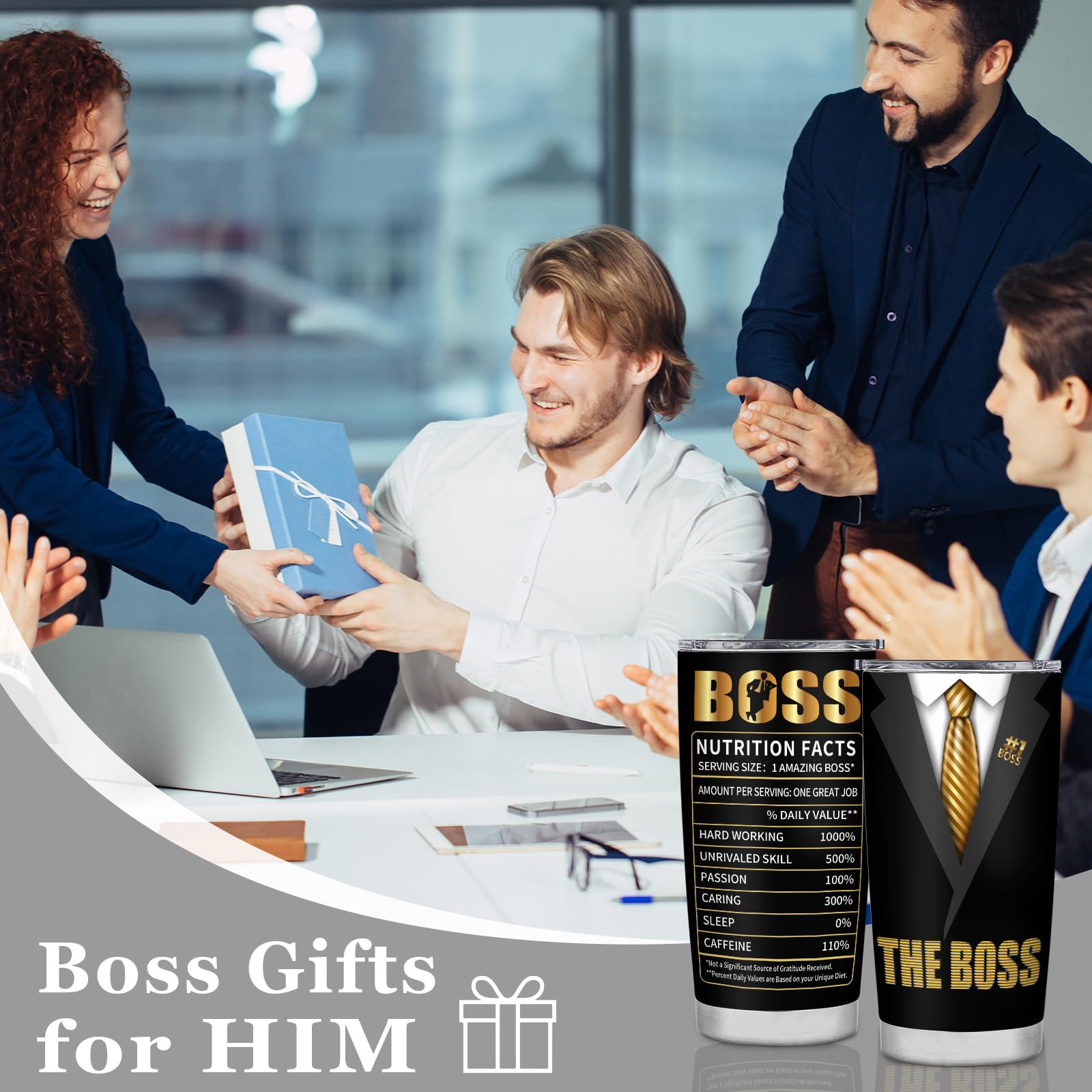 pinvgsbu Boss Day Gifts for Him Men, Boss Gifts for Men, Cool Gifts for Bosses, National Boss Day Gifts, Boss Appreciation Gifts, Funny Boss Gifts, Christmas Birthday Gifts for Boss Tumbler 20oz