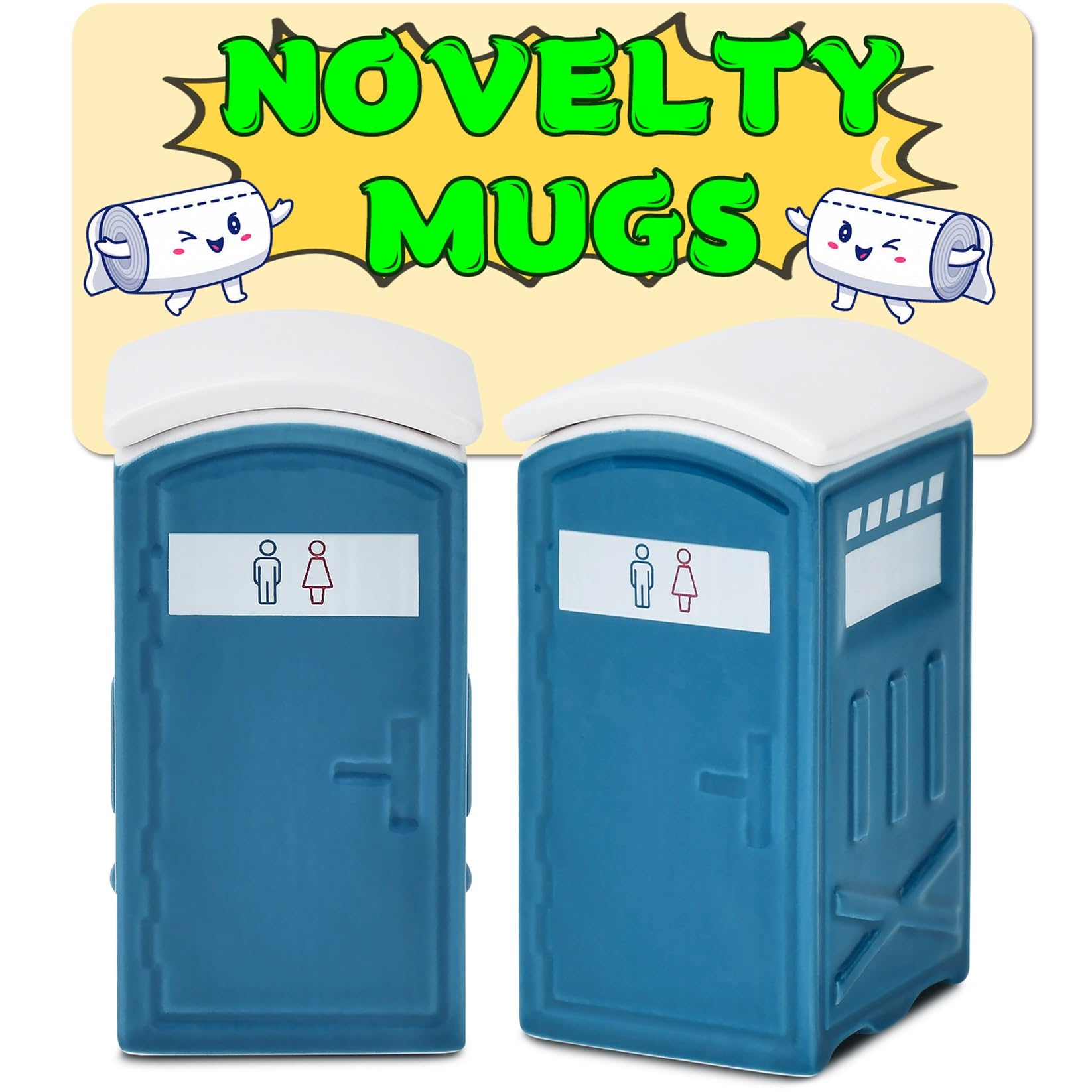 Hocis White Elephant Gifts for Adults,Christmas Gifts for Men,Funny Gag Gift for Men Women,Birthday Gifts,Toilet Shot Glasses,Christmas Stocking Stuffers Gifts for Dad Him,Novelty Toilet Mugs Set