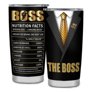 pinvgsbu boss day gifts for him men, boss gifts for men, cool gifts for bosses, national boss day gifts, boss appreciation gifts, funny boss gifts, christmas birthday gifts for boss tumbler 20oz