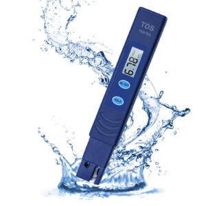 demitumon tds meter digital water test,electronic water test with 0-9999 ppm measurement range for household drinking aquariums,pools,hydroponic,hand held,quick read,blue