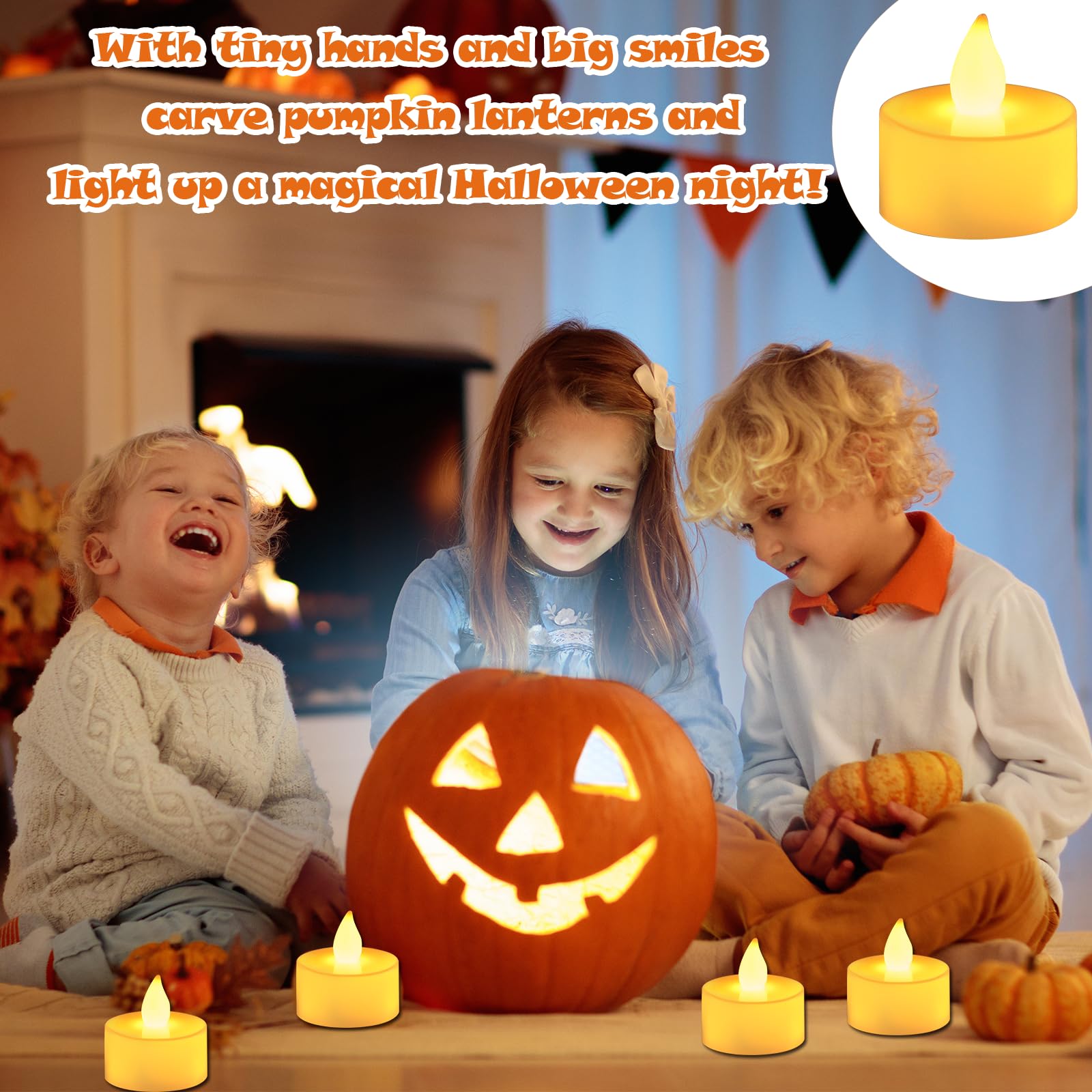 Pumpkin Carving Kit, 14 PCS Stainless Steel Pumpkin Carving Tools with Halloween Stickers and Candles, Halloween Decorations Gifts for Family DIY, Pumpkin Decorating Kit with Box for Kids and Adults