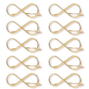 giantree table number holder stands, 10 pcs place card holders seating labels placecard clips knot-shaped display holder gold photo picture cards display stand for celebration party wedding 2.75 inch