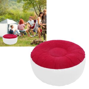 Inflatable Stool Ottoman Footrest, All Weather Foot Rest Indoor or Outdoor Use, Portable Flocking Inflatable Stool Ottoman Pouf Footstool for Home Patio Garden, Camping, Travel