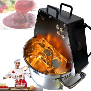 zyldds commercial electric food stirrer pot,stainless steel automatic mixer machine with double stirring paddle &auxiliary fan&light,for making jam/sauce/filling,110v