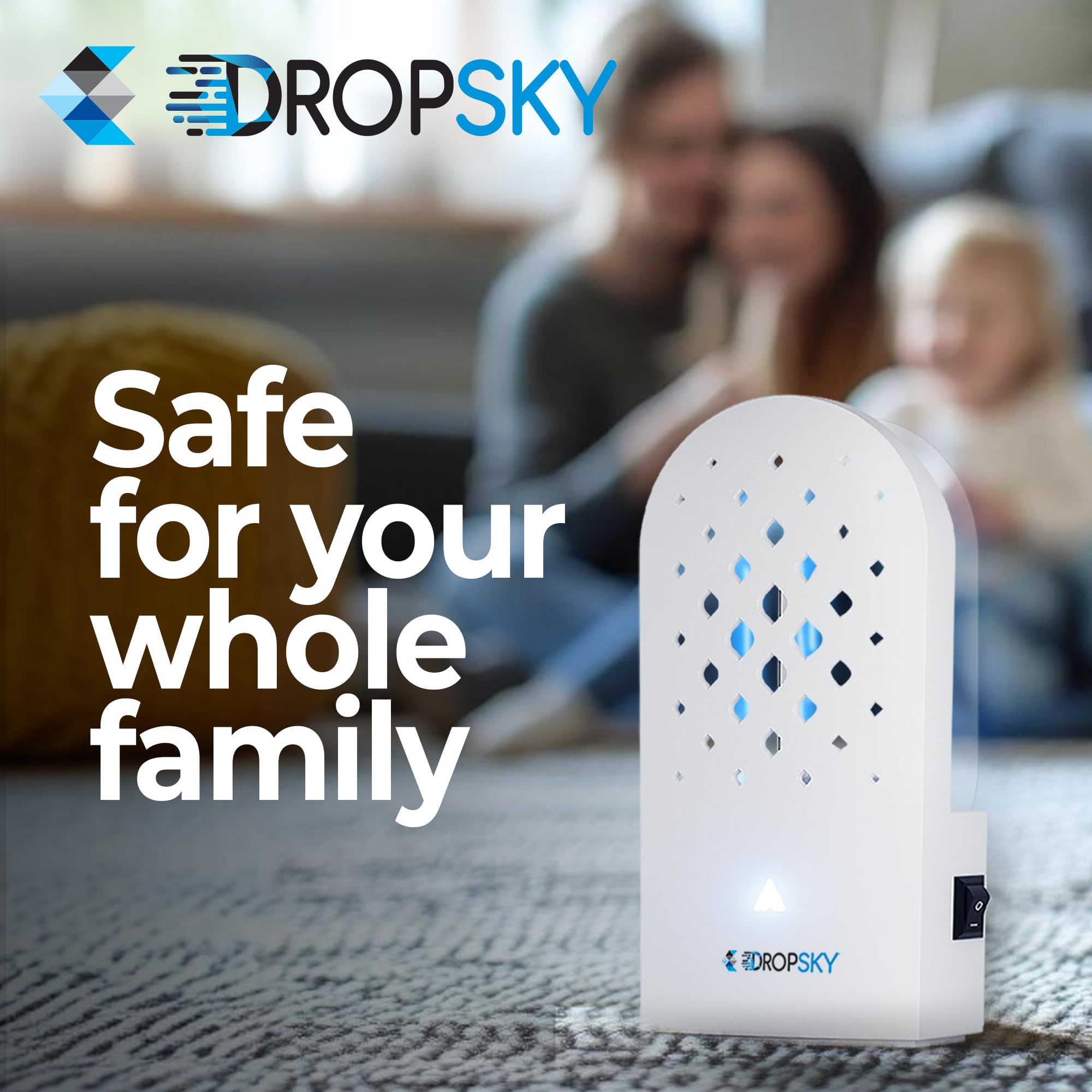 Dropsky Indoor Flying Insect Trap - Plug-in Bug Light Trap for Fruit Flies, Gnats and Houseflies - Odorless and Mess Free (2 Traps + 2 Glue Cards)