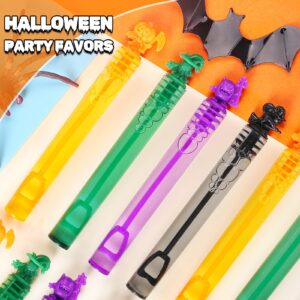 Halloween Party Favors Bulk for Kid, 32Pcs Mini Pumpkin Bubble Wands, Goodie Bag Filler, Halloween Trick or Treats Non Candy, Classroom Prizes, Pinata Stuffer, Basket, Gift Box Toy Supplies, Birthday