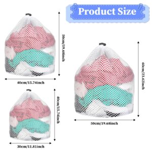 Prasacco 3 Pcs Laundry Mesh Wash Bags, Washing Machine Mesh Wash Bags Mesh Laundry Bags Washing Machine Mesh Wash Bags for Delicates Blouse, Hosiery, Underwear, Bra, Lingerie Baby Clothes (3 Size)