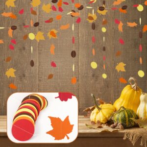 JULMELON 4 Pieces Fall Party Decorations Set Autumn Birthday Foil Fringe Backdrop Curtain for Thanksgiving Party Decoration Banner Backdrop Hanging Decor Birthday Wedding Baby Shower