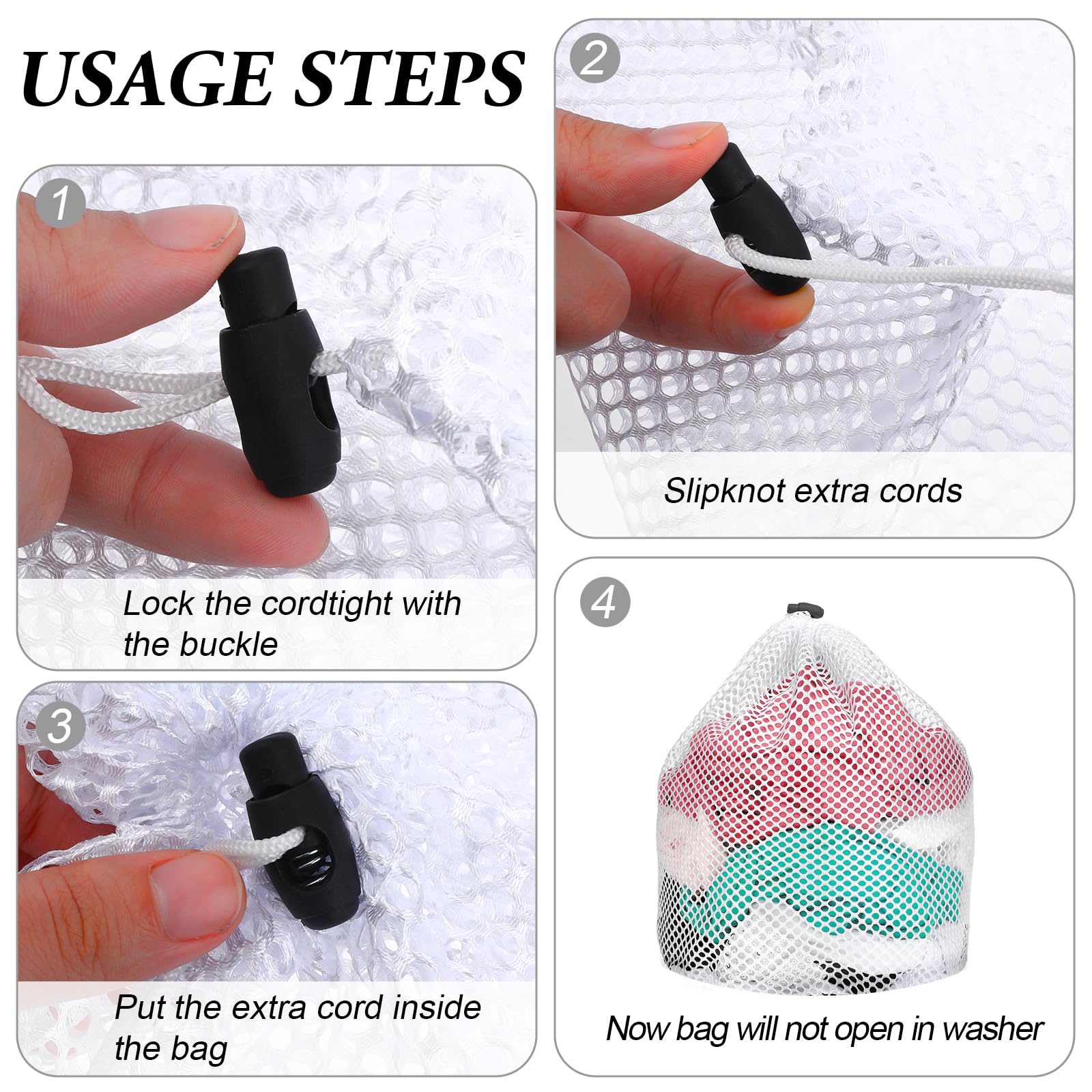 Prasacco 3 Pcs Laundry Mesh Wash Bags, Washing Machine Mesh Wash Bags Mesh Laundry Bags Washing Machine Mesh Wash Bags for Delicates Blouse, Hosiery, Underwear, Bra, Lingerie Baby Clothes (3 Size)