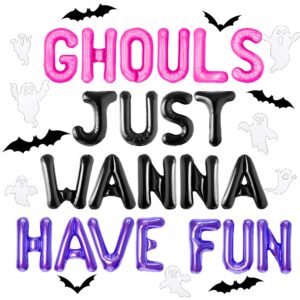 jevenis pink ghouls just wanna have fun banner balloons garland for bachelorette party birthday party decorations