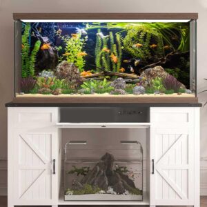 Dizifinn Aquarium Background, River Bed & Lake Tropical Undersea Tree Branch Aquatic Plant Fish Tank Background, 6 EVA Double-Sided Tapes 36x18 inches/90x45