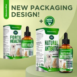 Dog Antibiotics | Antibiotics for Dogs & Cats | Cat Antibiotic | Forte Health | Natural Antibiotics for Dogs and Cats | Antibiotics for Cats | Chicken Flavor | 2 Oz