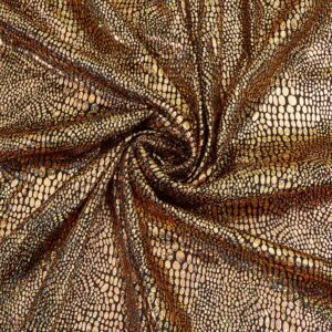 mayjoydiy 1 yard gold snake skin texture faux leather fabric 62.2inch width gilding polyester fabric shiny snake skin fabric for sewing crafts clothing accessories handbag apparel party decoration