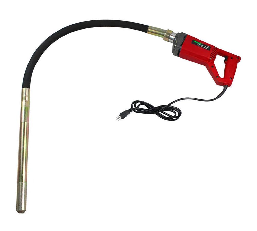 850W Handheld Electric Concrete Vibrator Vibrating Power Tool, Air Bubble Remover, 4.9 feet Flex Hose Immersion Shaft