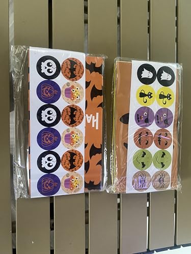 Halloween Candy Bags Party Favors - 24pcs Halloween Trick or Treat Goody Bag Gift Treat Bags with 24 Pcs Halloween Stickers, Halloween Bags Party Supplies Small Gift Bags for Kids Girls Child Boys