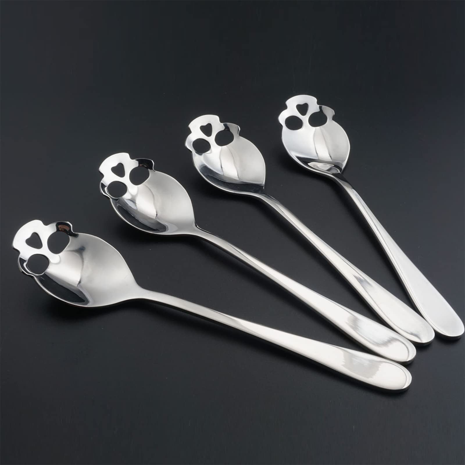 Skull Shaped Coffee Spoon Dessert Spoon Kitchen Spoon Halloween Dinner Spoon Kitchen Tableware Stainless Steel