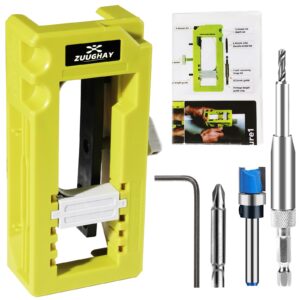 door hinge jig, no needed hammer door hinge router jig, door hinge ccutting tool, aadjustable door hinge jig kit for router, length 3” to 5” and thickness 1/4” or 5/8” hinges, not fit the door frame