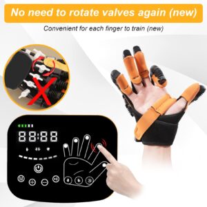 MZU Upgraded Rehabilitation Robotic Gloves for Hempiplegia Stroke Paralysis Arthriti Patient Physical Reabilitech, Finger and Hand Function Workout Recovery Device.