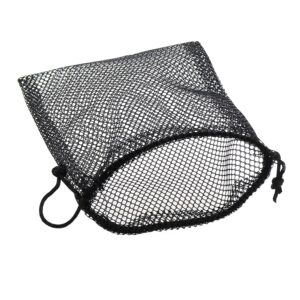 Bxian 6PCS 6x8inch Black Nylon Drawstring Mesh Bag Small Travel Organiser Laundry Bag for Carrying Sports Equipment and Ball and Clothes