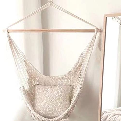 Hammock Chair Porch for Seat Woven Hanging Rope String Netted Swing Outdoor Indoor Garden Furniture for Yard Bedroo