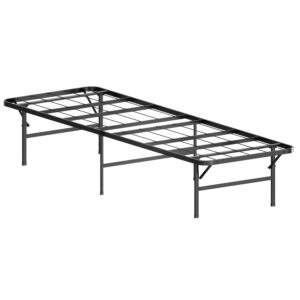 ruesleag twin size bed frame metal platform bed frame classic 14 inch mattress foundation storage space under the bed,heavy duty frame bed &noise free & box spring replacement &easy assembly,twin