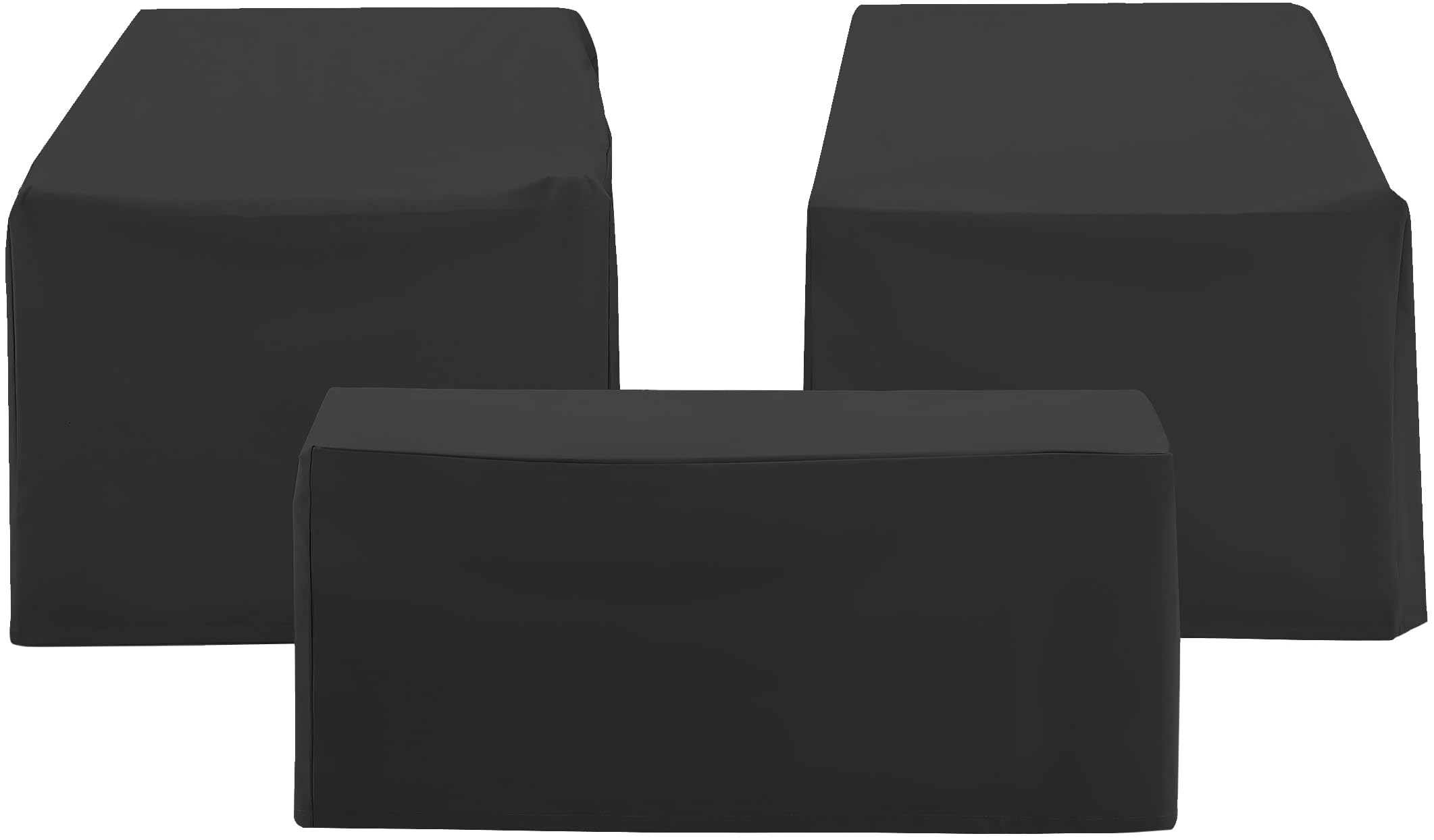 Crosley Furniture Patio Furniture Covers, Waterproof 3-Piece Cover Set for Outdoor Chairs and Coffee Table, Black