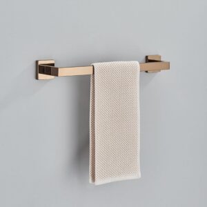 Rose Golden Towel Rack 4 Piece Set 40cm Bathroom Bathroom Hardware Nail Installation Toilet Paper Holder Washcloth Hook for Bath,Rose Golden 40cm,T