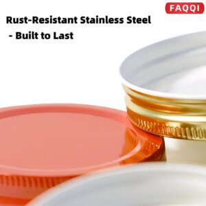 Stainless Steel One-Piece Mason Jar Lids, Regular Mouth