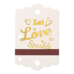 100pcs sparkler tags for wedding [sparkler not included] send off exit tags,white