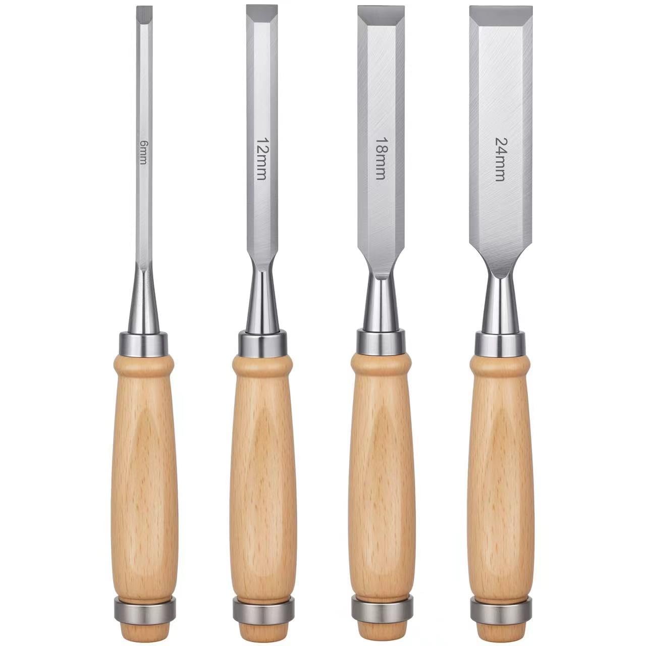 YUQGAOP 4 Piece Wood Chisel, Chisel, Professional Wood Chisel Sets Woodworking Tools Set,Bevel Edge Chisel Set,Woodwork Chisel.