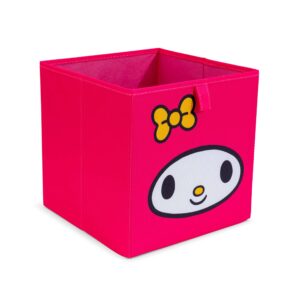 Sanrio Hello Kitty and Friends 11-Inch Fabric Storage Bins, Set of 4 | Cube Organizers For Cabinet, Closet