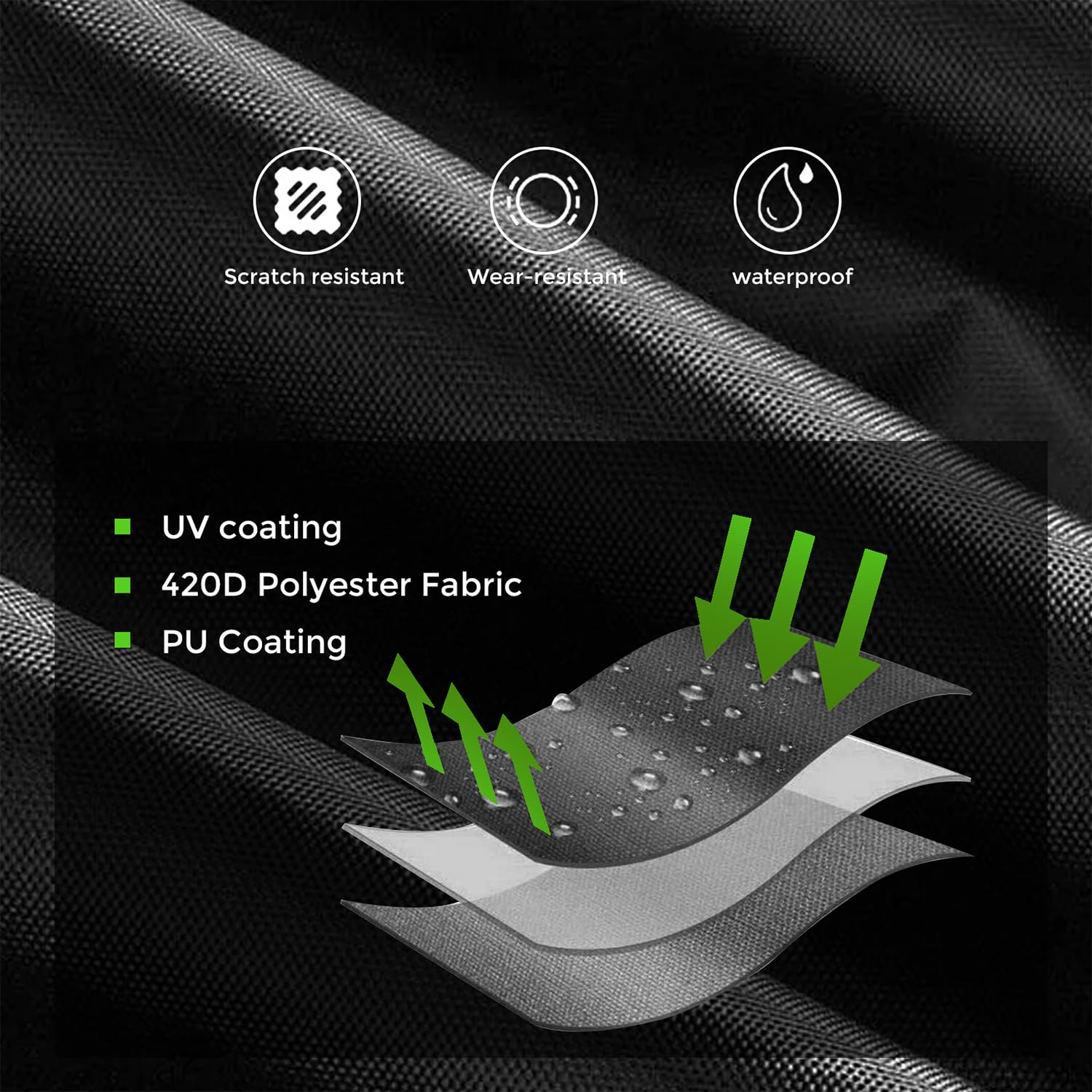 YaoKe Double Egg Chair Cover Waterproof Patio Hanging Extra Large Zipper Heavy Duty Swing Outdoor Wicker Furniture Person Egg Chair Covers WindProof Anti-UV Dustproof 91x80 Inch Black