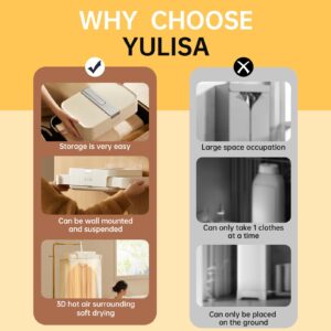 Yulisa Retractable Clothes Dryer Portable Home Dryers Non-punching Wall Dryers Suitable for Underwear Lightweight Clothes Baby Clothes Small Clothes Dryers for Dormitory Apartments H105-Ⅱ 2-Speed